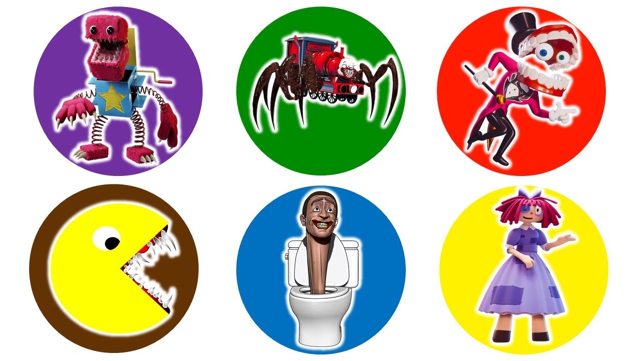 Spin Wheel Boxy Boo, Choo Choo Charles, Caine Digital Circus, Pacman ...