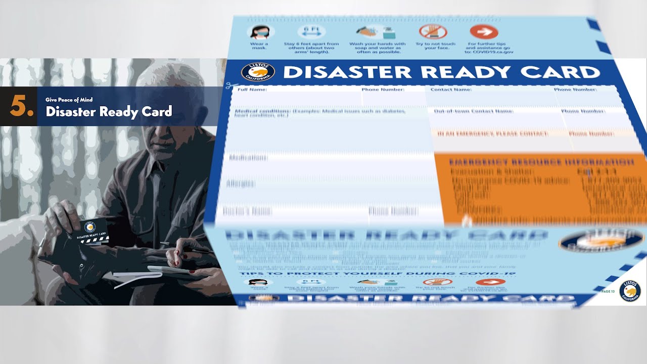 Give peace of mind - give and fill out disaster ready cards - YouTube