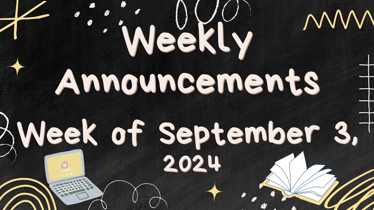 Week of September 3rd, 2024 - YouTube