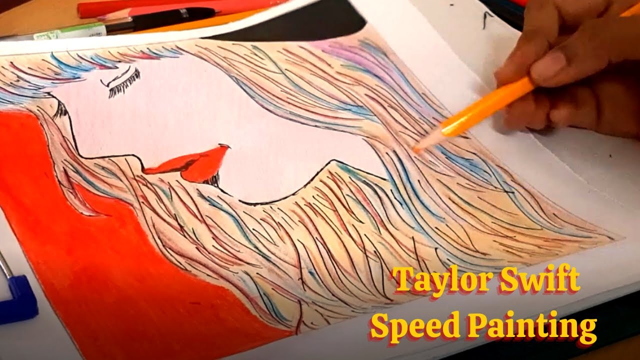 Drawing Taylor swift in POP ART. - YouTube