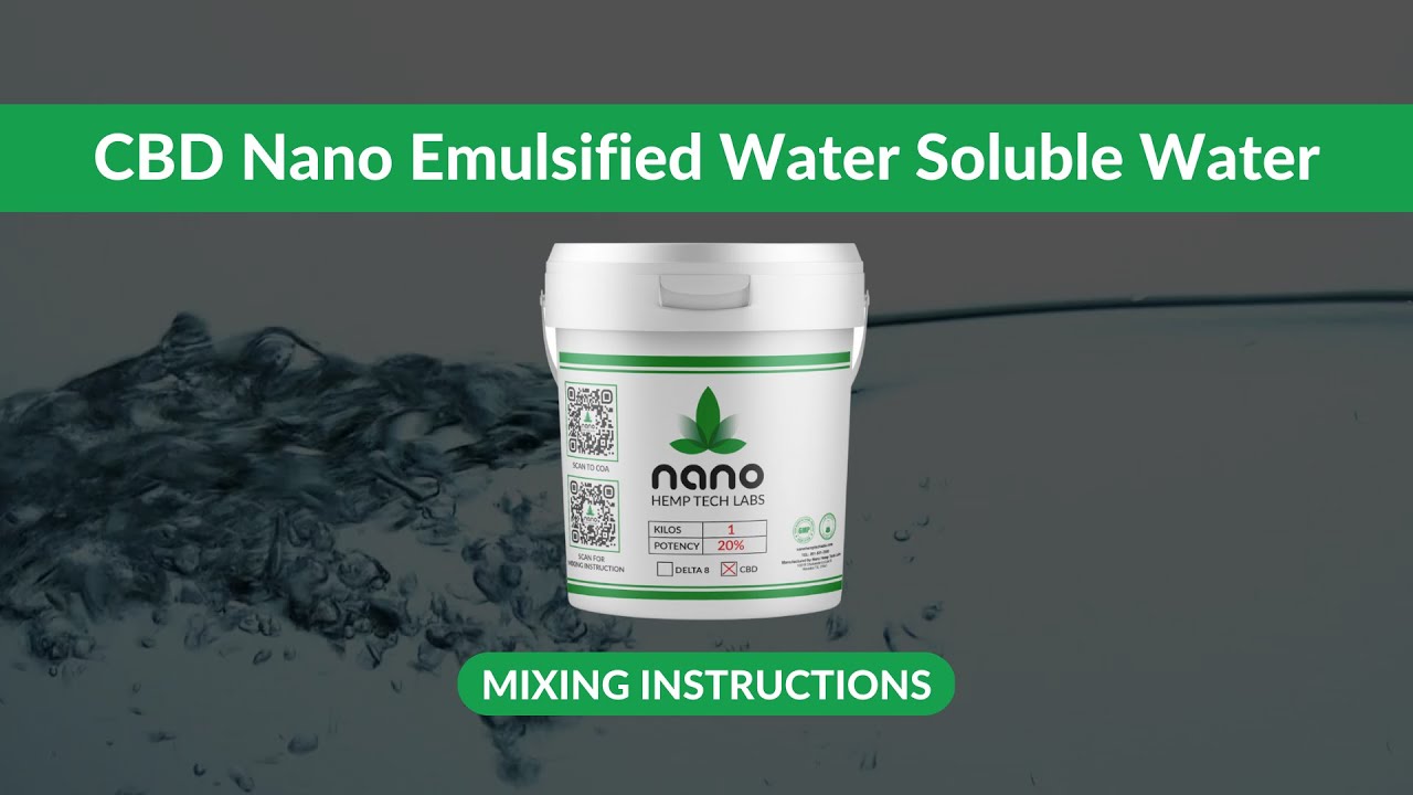 CBD Nano Emulsified Water Soluble Water Mixing Instructions - YouTube