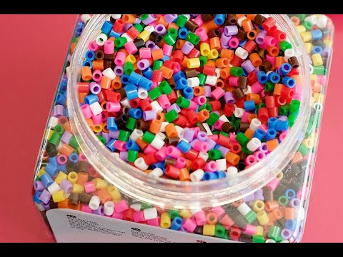 Pearler beads [pyssla] make orange with pearler beads - YouTube