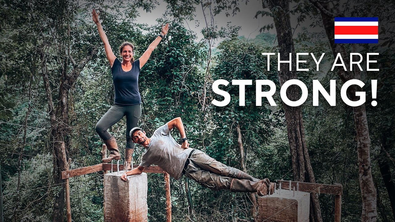 BUILDING OUR CONTAINER HOME foundation is DONE! Building in the JUNGLE ...