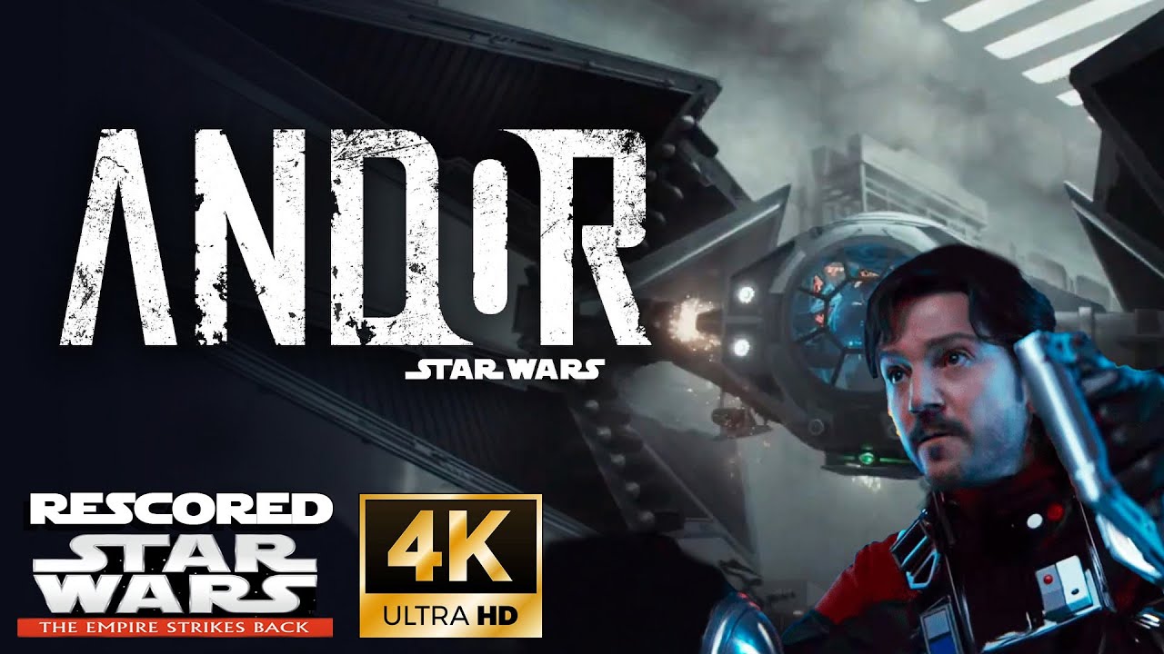 Andor Tie Fighter Escape Scene 4K RESCORED with The Asteroid Field from ...