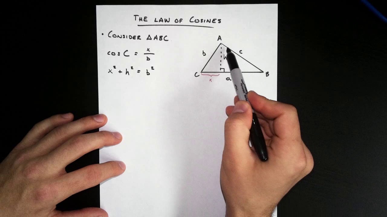 Deriving the Law of Cosines - PreCalculus - YouTube