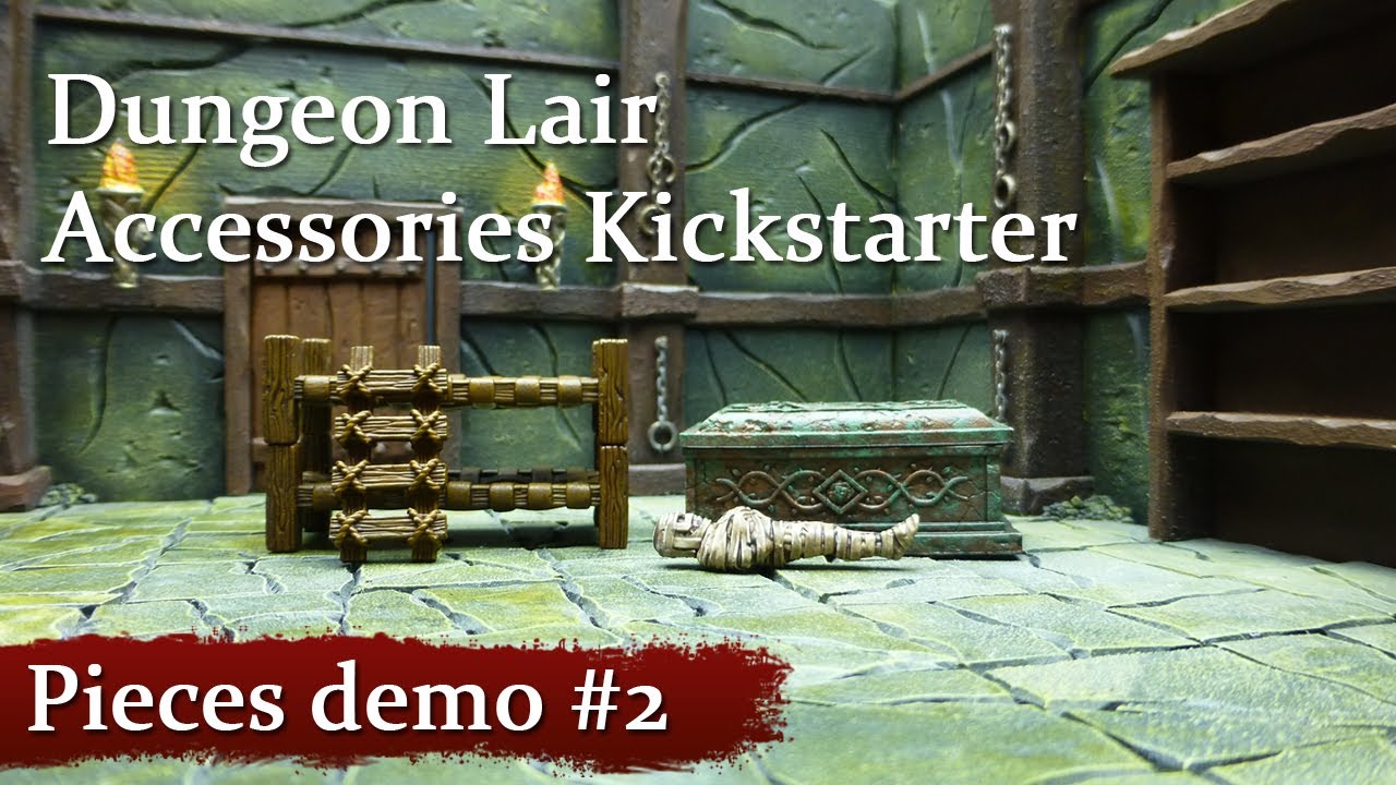 Dungeon Lair Accessories Kickstarter - Pieces Demo #2 - YouTube