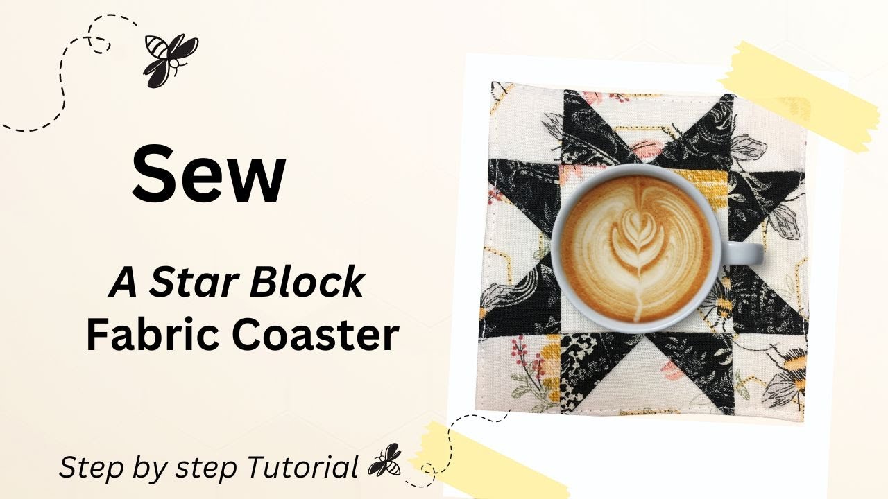 Sew EASY Fabric Coaster - Step by Step Tutorial - YouTube