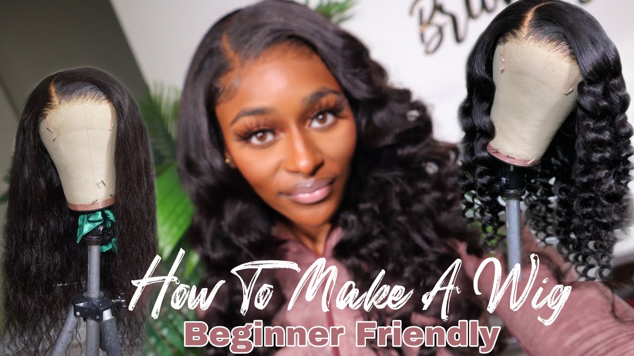 HOW TO MAKE A LACE CLOSURE WIG For Beginners | VERY DETAILED | BLACK ...
