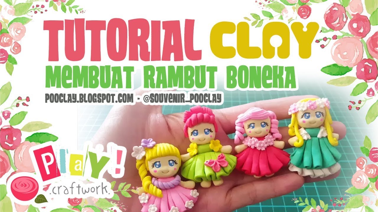 DIY - Clay Tutorial - RAMBUT BONEKA!! Membuat Rambut Boneka Clay - Air ...