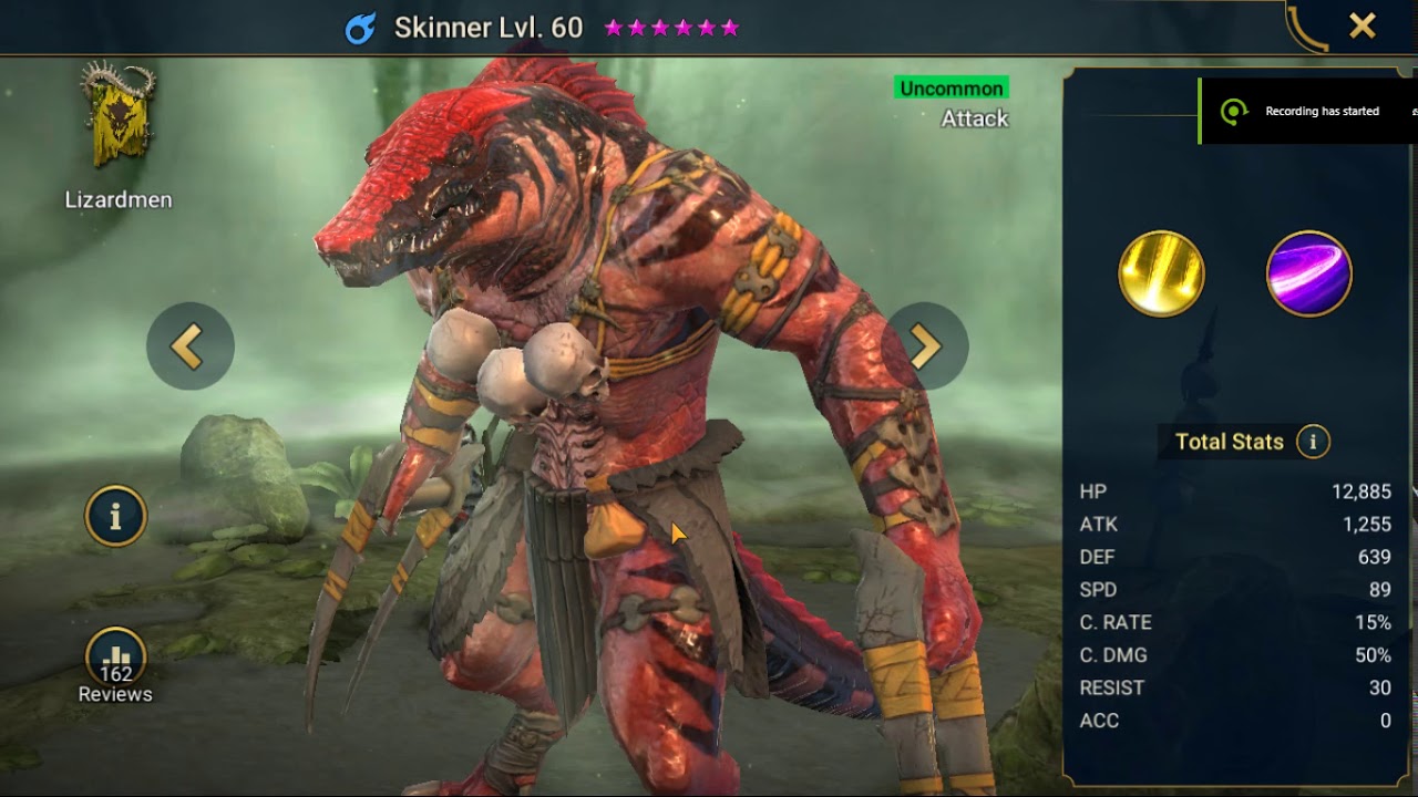 Raid Shadow Legends Hero Showcase Skinner lv 60 - YouTube