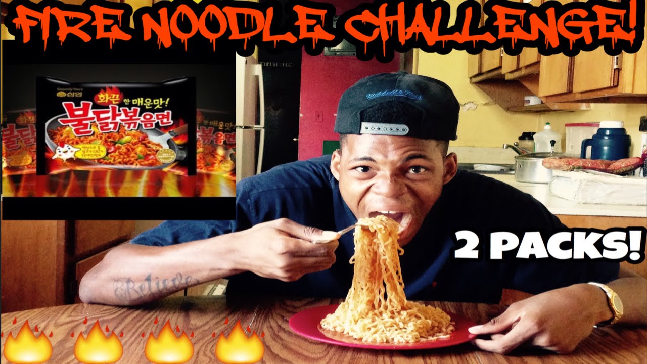 SPICY KOREAN FIRE NOODLE CHALLENGE! - YouTube