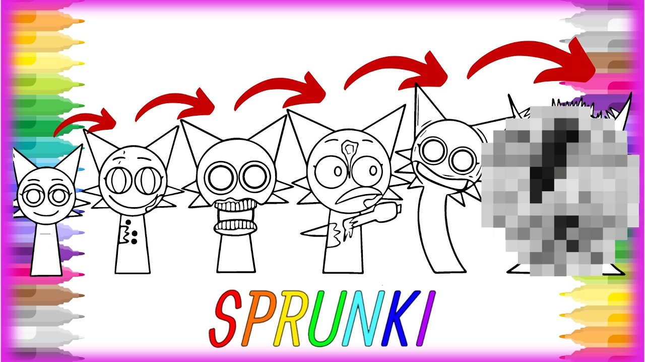 Incredibox Sprunki Coloring Pages - WENDA: Phase 1 Phase 2 Phase 3 ...