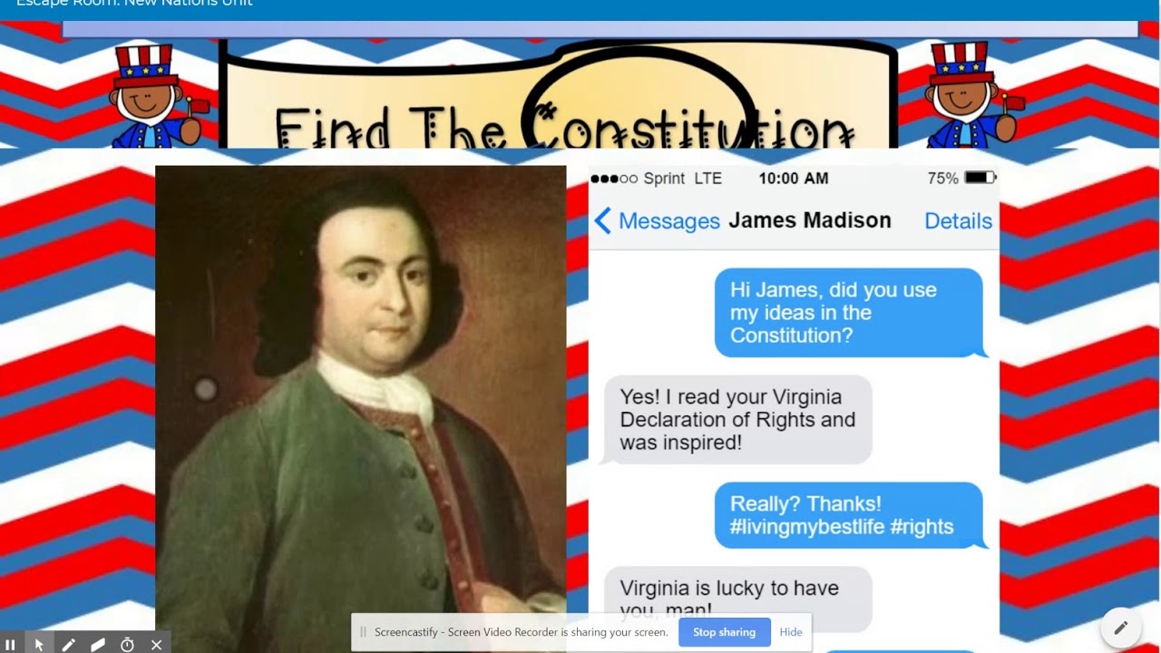 Founding Fathers Escape Room Explanation - YouTube