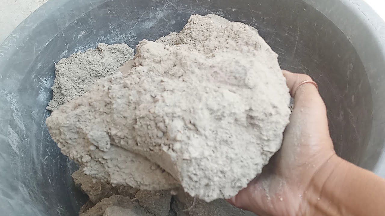 Crunchy Gritty Yellow Texture big chunks dry Smash crumbling #asmr ...