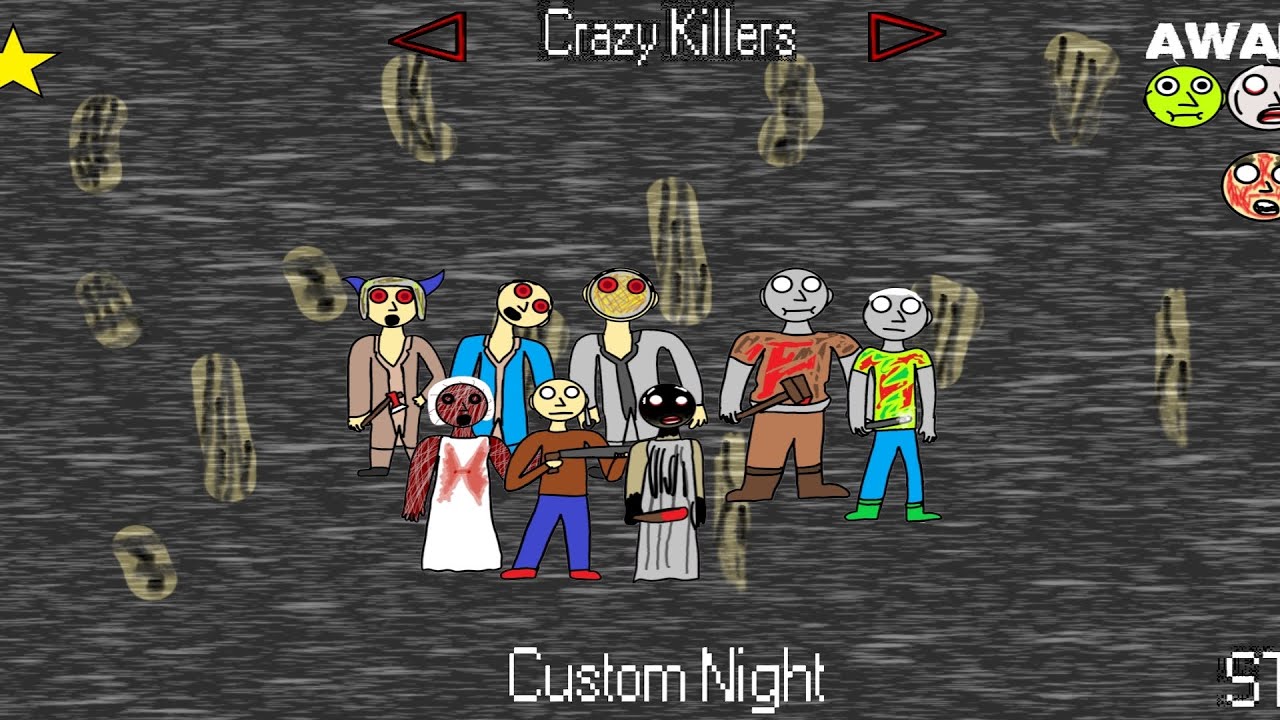 DVloper ultimate custom night mobile Crazy Killers challenge completed - YouTube