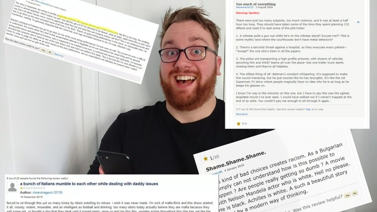 1 Star IMDB Reviews Of Top Rated Movies! - YouTube