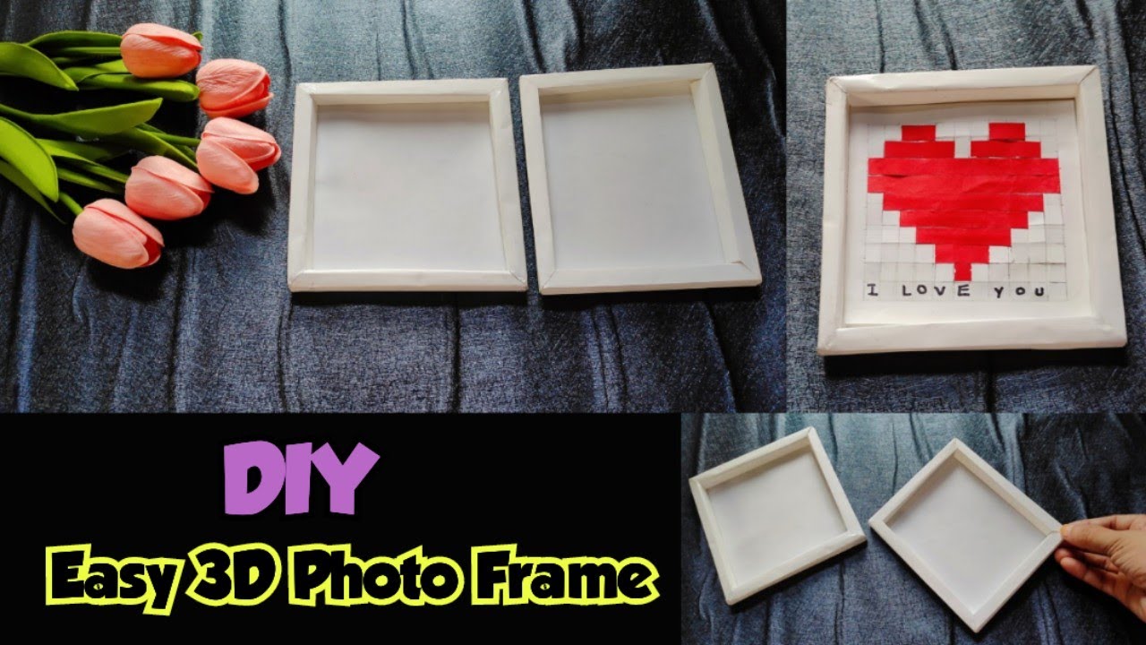 How to make 3D paper frame |DIY paper photo frame | DIY Gift for loved ...