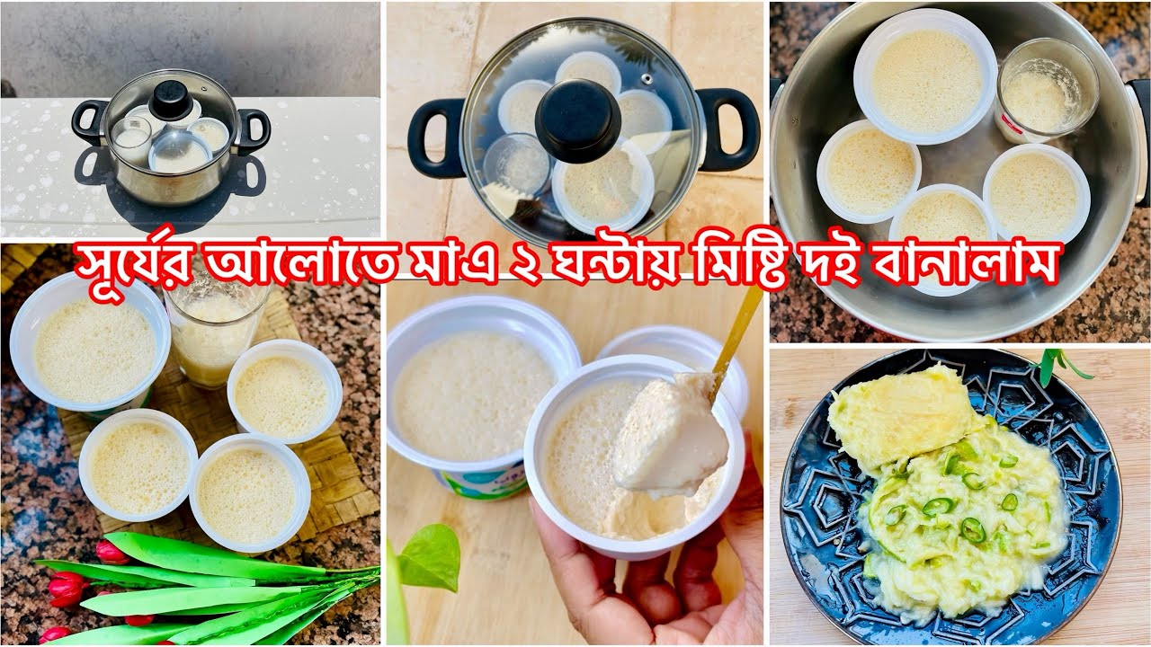 সূর্যের আলোতে মাএ ২ ঘন্টায় মিষ্টি দই তৈরির নিনজা টেকনিক⁉️ misti doi ...
