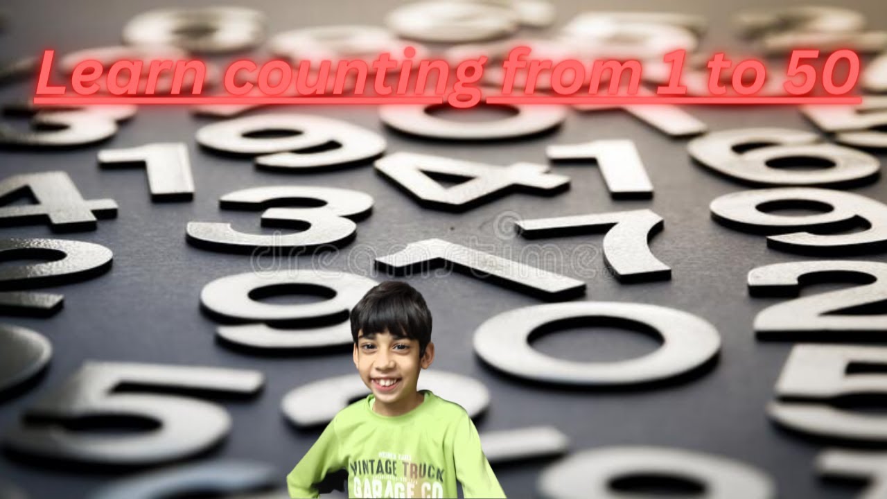 Learn counting from 1 to 50 - YouTube