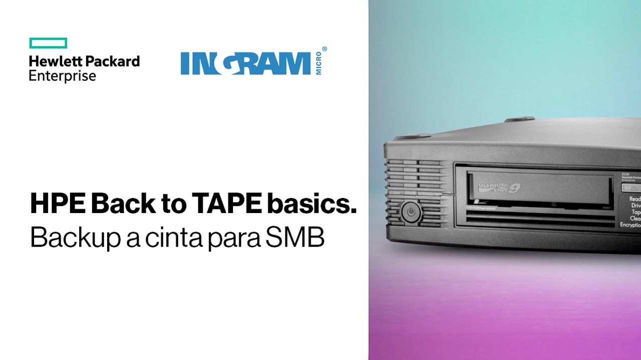 HPE Back to TAPE basics. Backup a cinta para SMB - YouTube