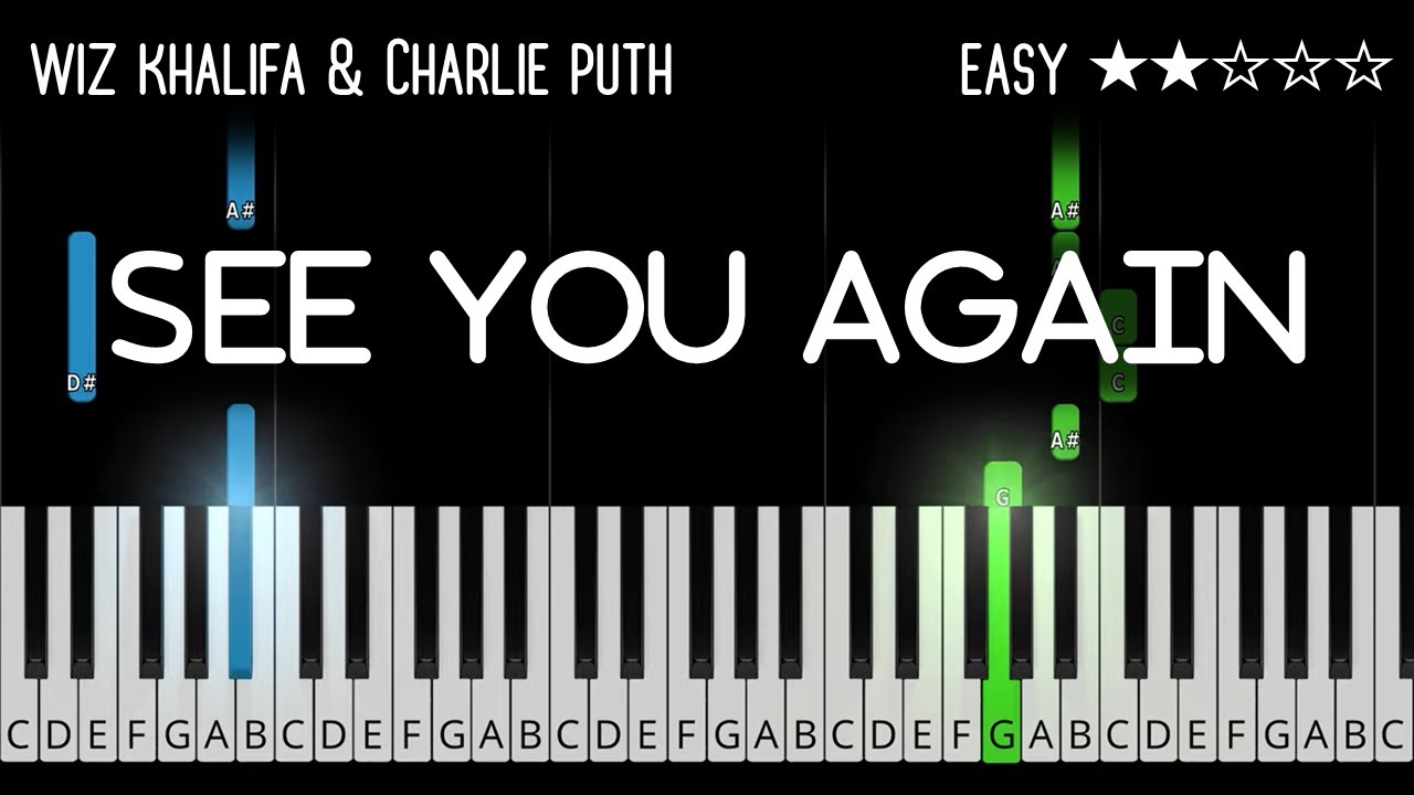 Wiz Khalifa - See You Again ft. Charlie Puth - EASY Piano Tutorial ...