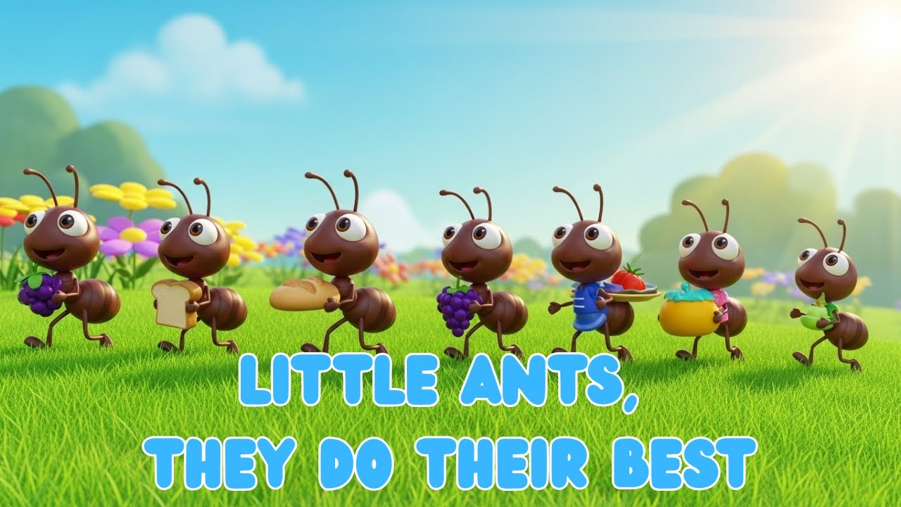 Kids Song Cartoon 🎶 Little Ants, They Do Their Best | Cute Ant ...