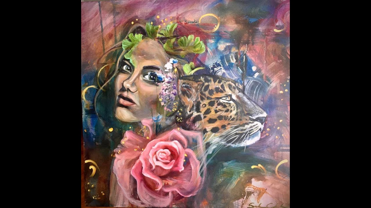 And She Stayed Wild 24x24” Mixed Media Painting - Acrylic Earth - Art ...