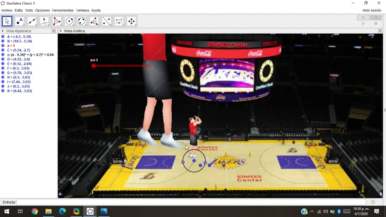 Como recrear un juego de basketball con Geogebra. - YouTube