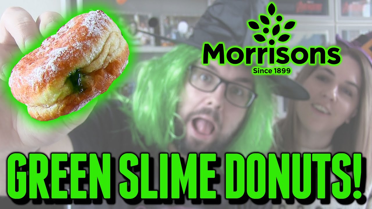 GREEN SLIME DONUTS REVIEW | Morrisons - YouTube