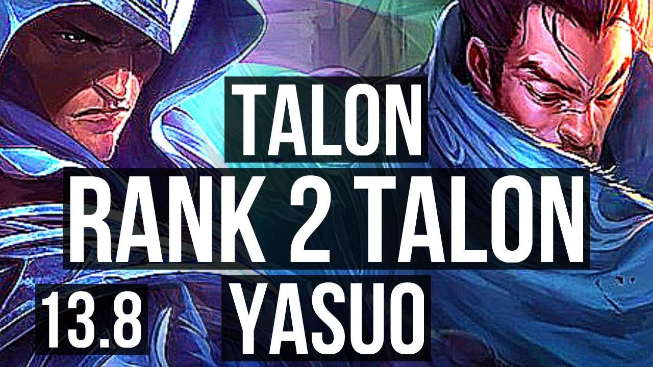 TALON vs YASUO (MID) | Rank 2 Talon, 6 solo kills | TR Challenger | 13. ...