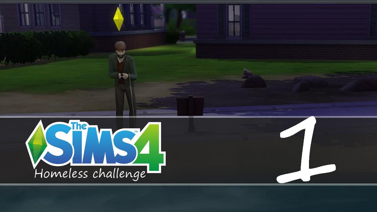 The Sims 4 Homeless Challenge, Episode 1 - Meet Elijah - YouTube