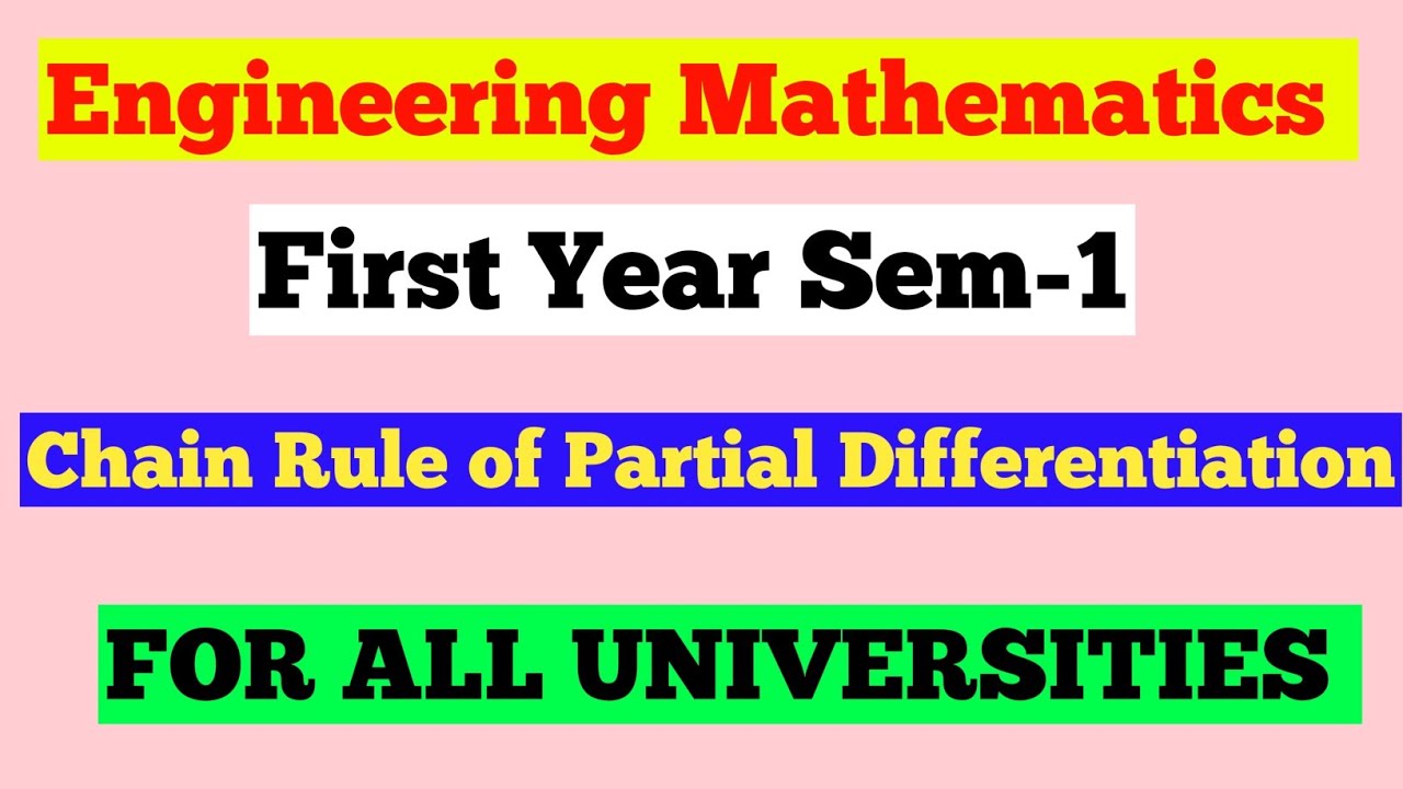 engineering mathematics||Chain Rule of Partial Differentiation #maths# ...