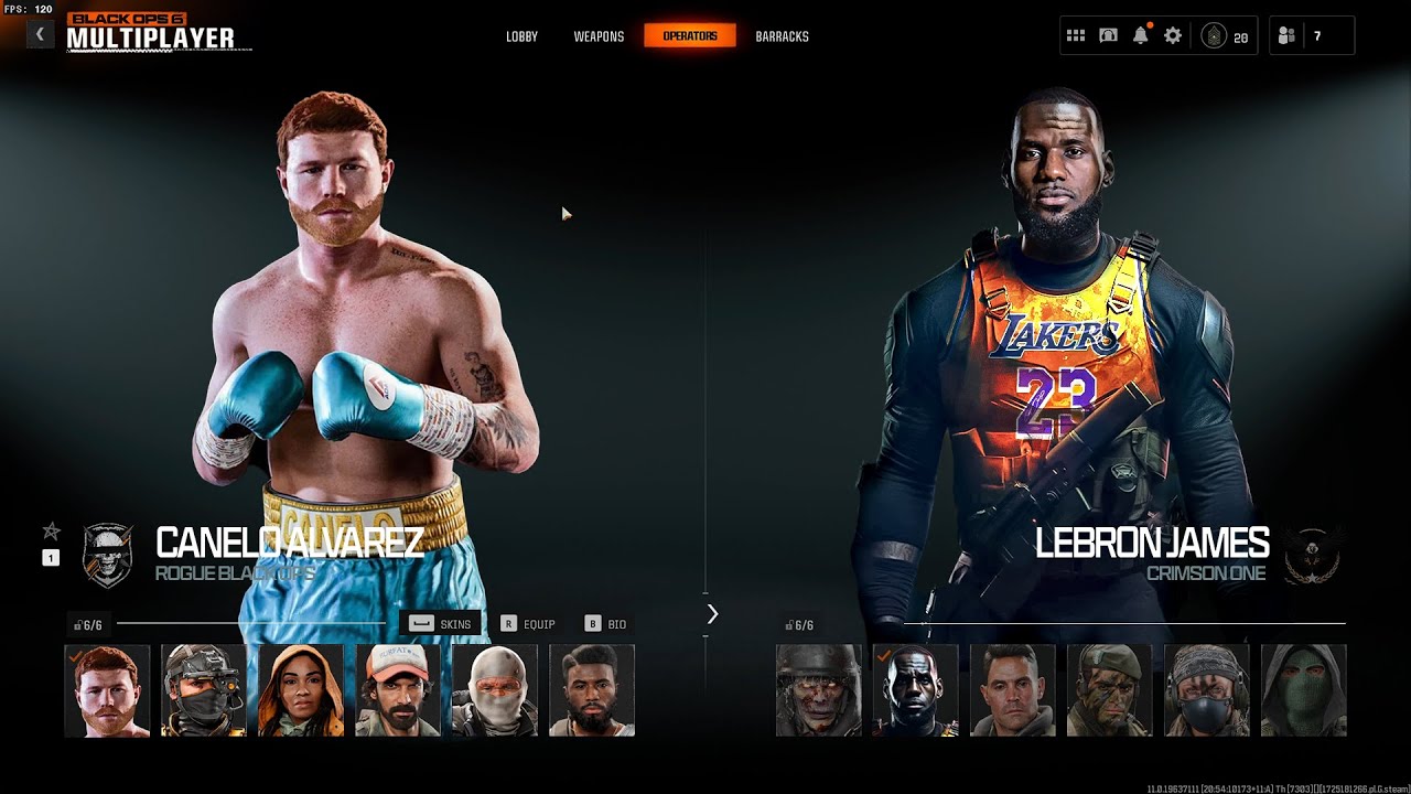 Black Ops 6 Crossover Operator Skins FIRST LOOK (Lebron James, Canelo ...