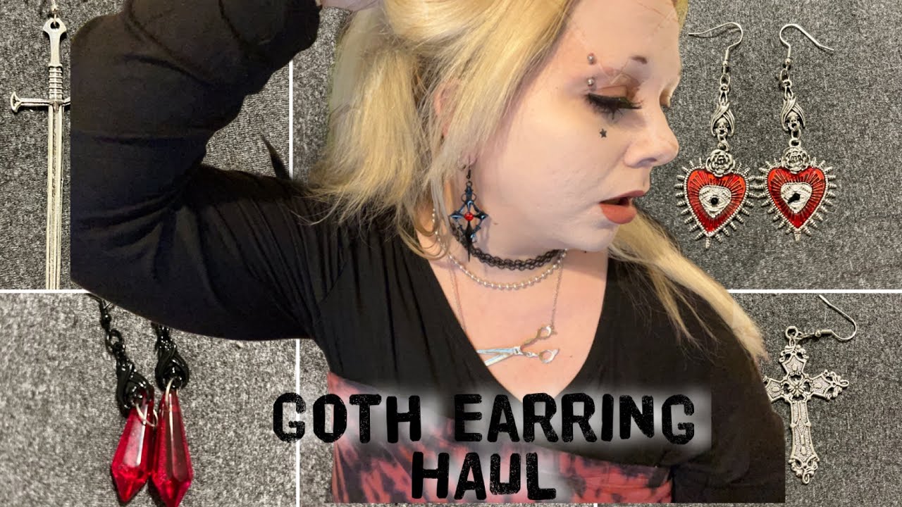 Goth Earring HAUL! *and Try On* - YouTube