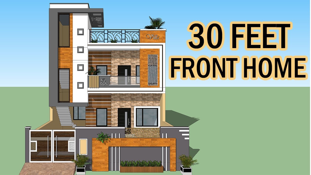 30 Feet Front Home Design | 30'-0"X50'-0" House Plan With Elevation ...
