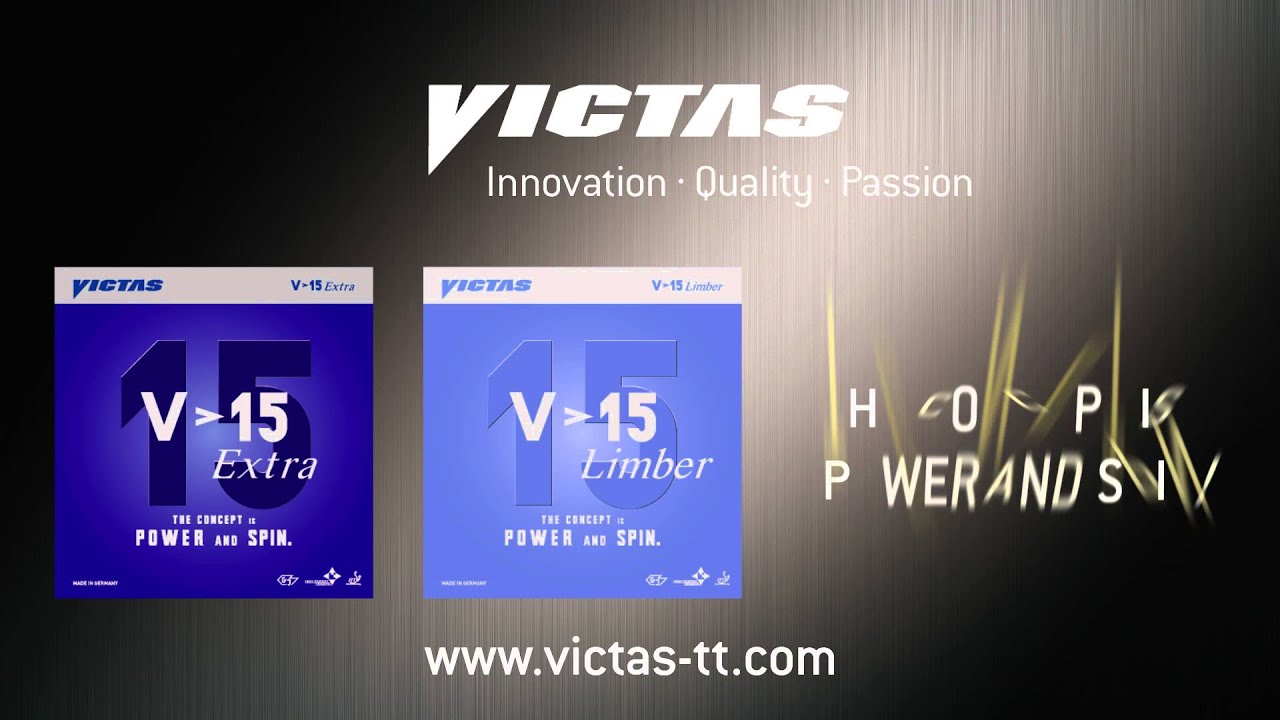 VICTAS V 15 Series - the new High Energy Tension Rubbers by VICTAS - YouTube