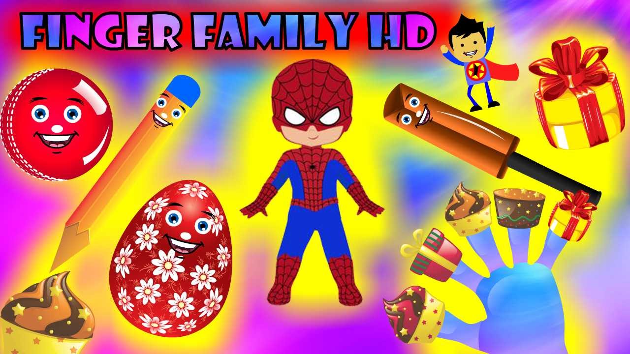 Finger Family Collection | Top 5 Superheroes Finger Family Rhymes ...