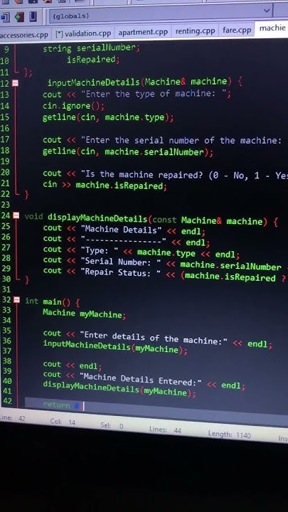 Machine Status C Code Cpp Codemasters Coderstokyo Coding