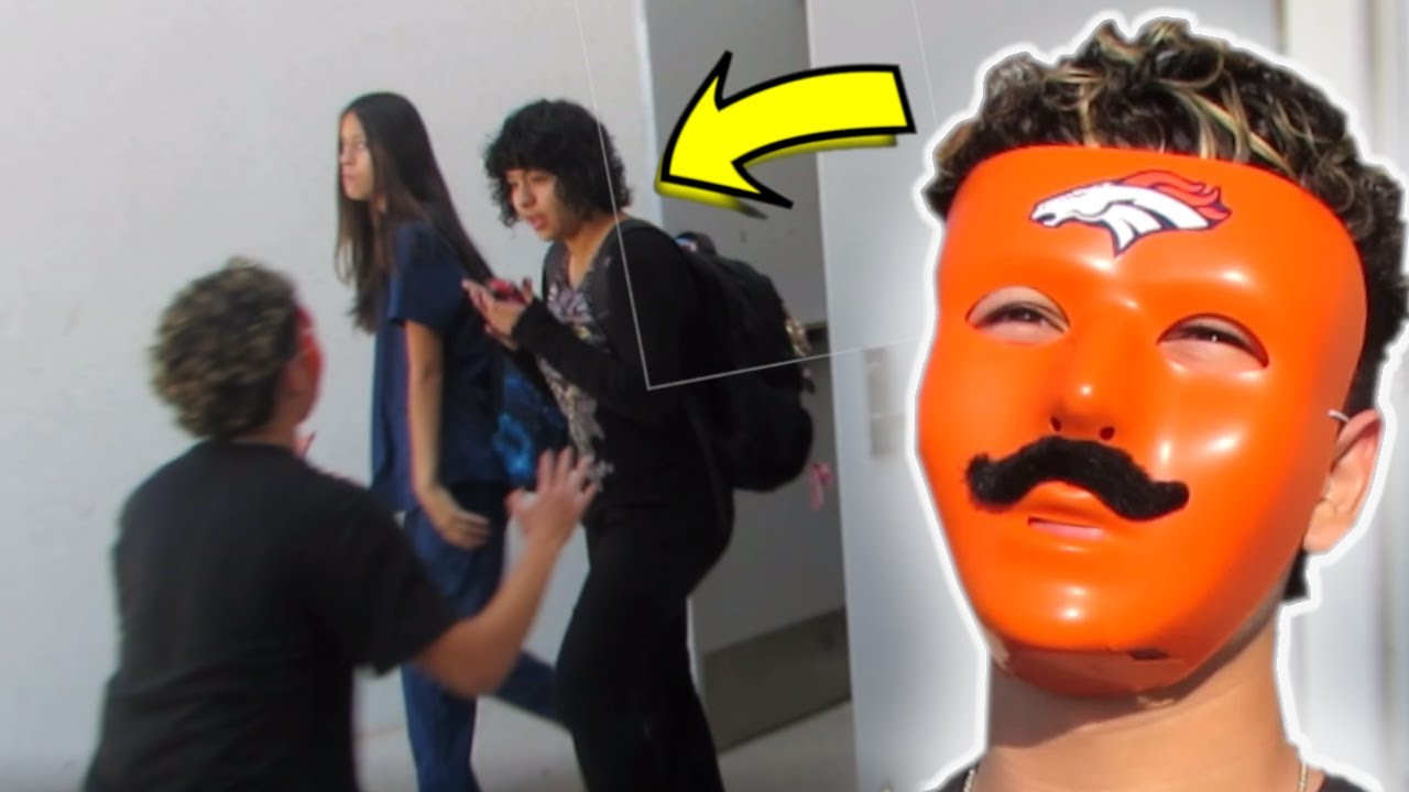 Scary Mask Prank Track Ribbon Opening Youtube