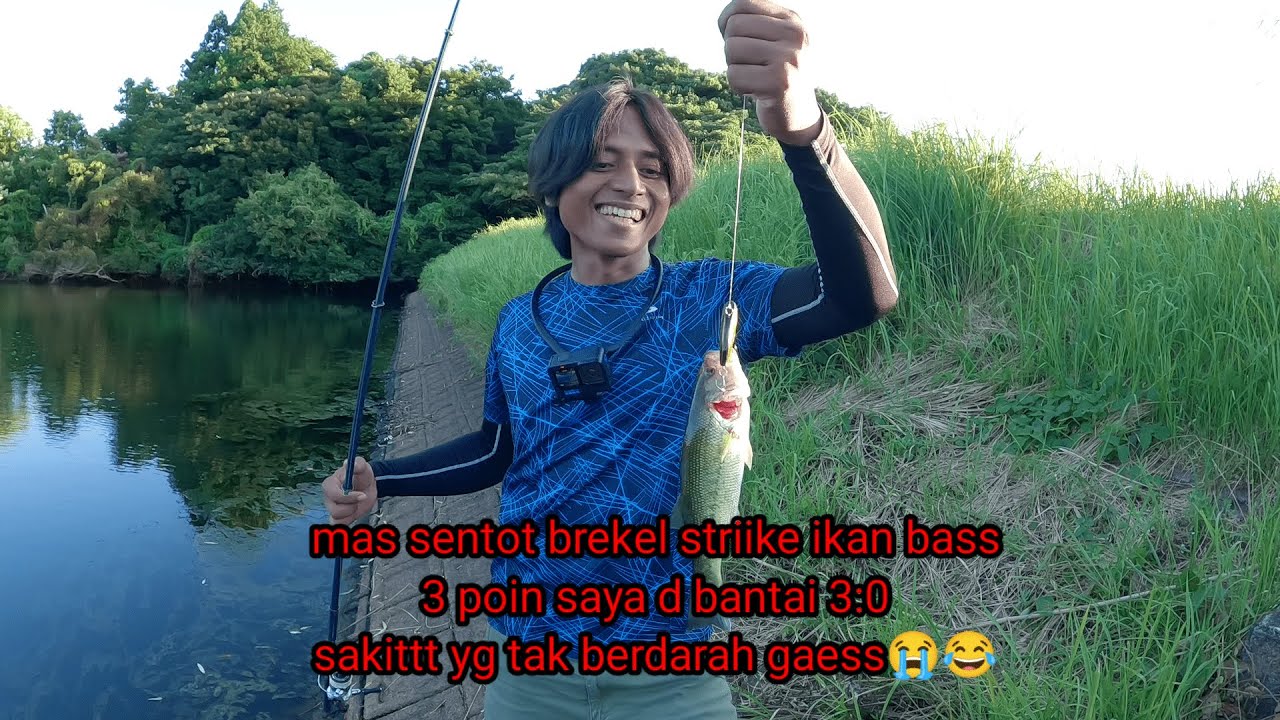Mancing ikan large mouth bass di danau jepang bersama yutuber ternama Sentot brekel,.. - YouTube