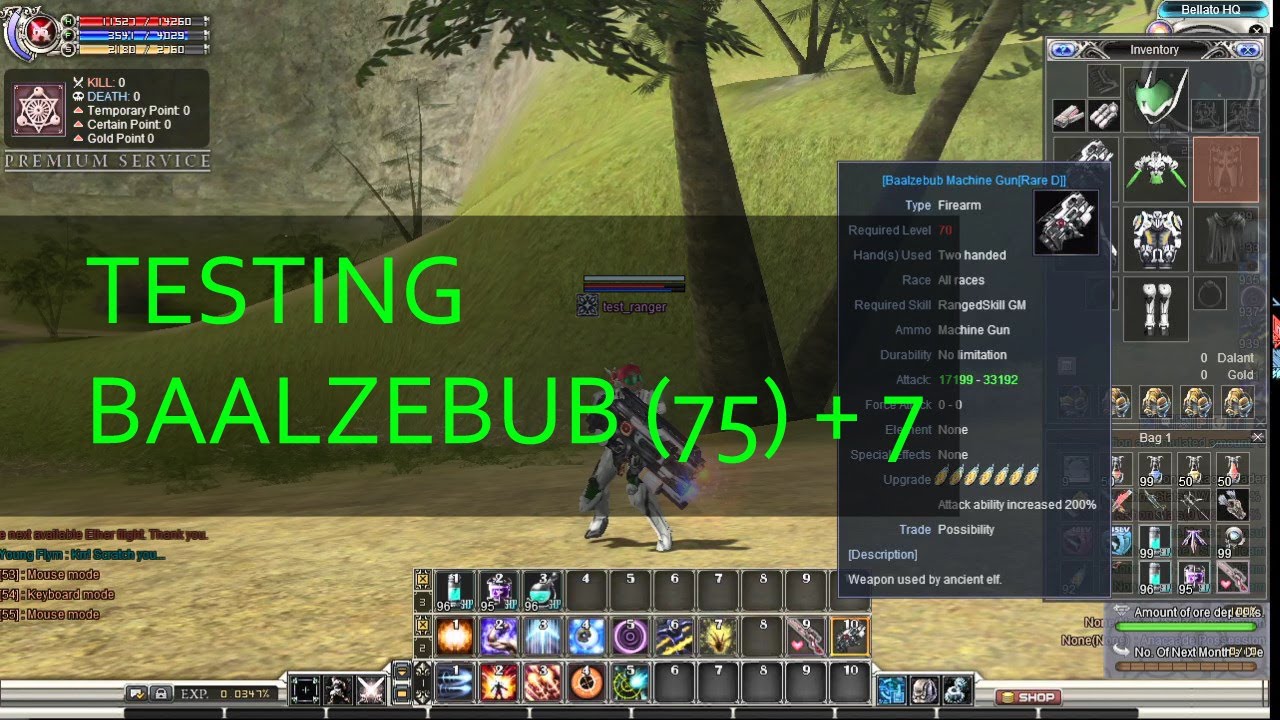 RF Online Level 75 baalzebub set weapon Bellato Ranger. - YouTube