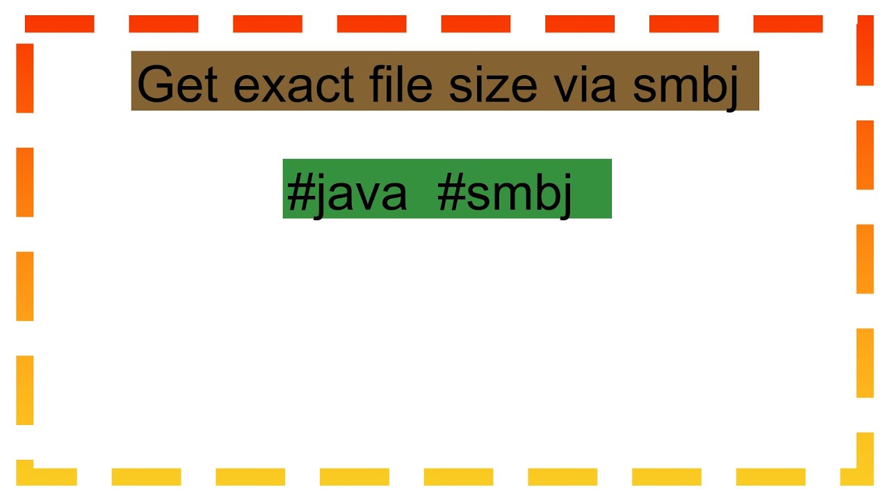 Get exact file size via smbj - YouTube
