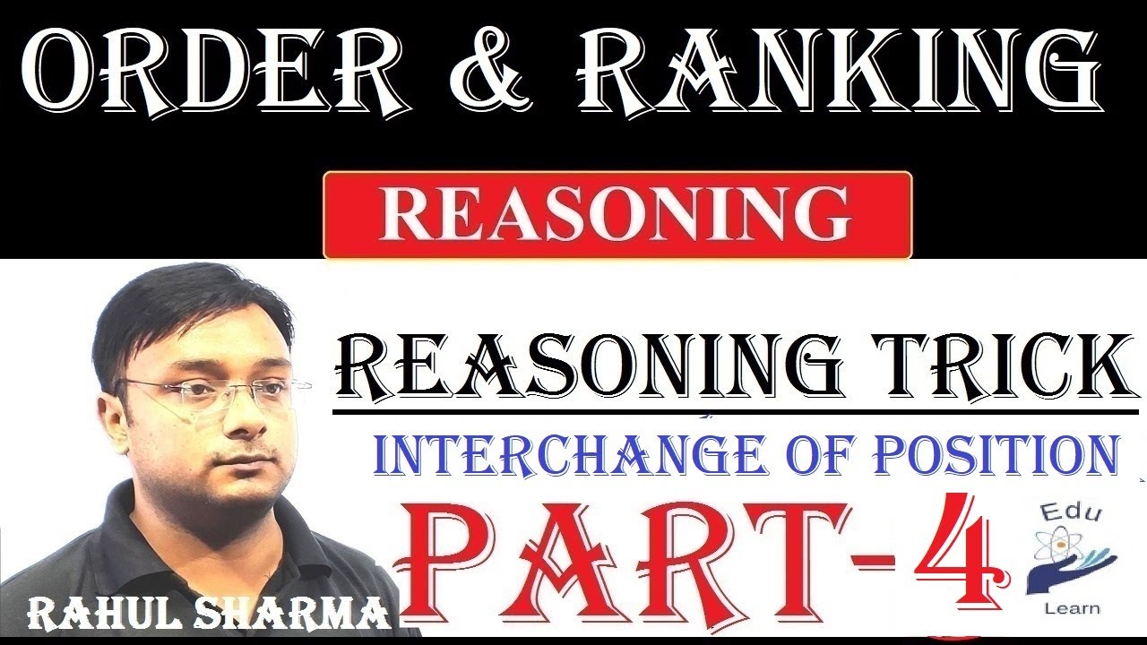 Order and Ranking | Interchange of Position | (Part-4) | Reasoning ...
