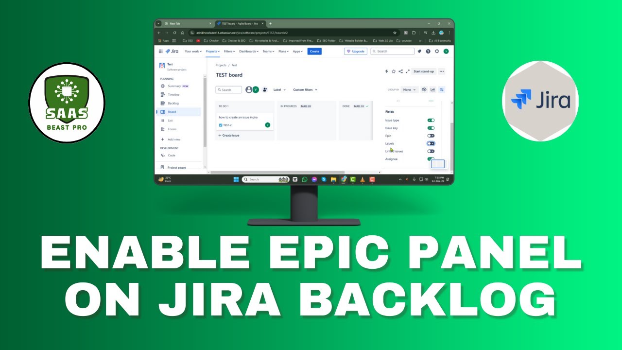 How to Enable Epic Panel on Jira Backlog - YouTube