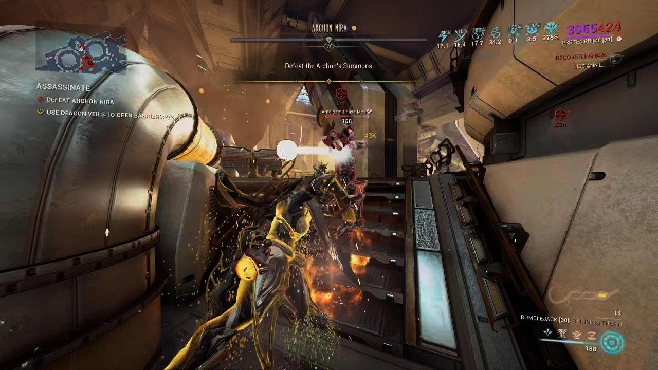 Warframe: Ariel Tank Shield build w/ Rumblejack vs. Archon Nira - YouTube