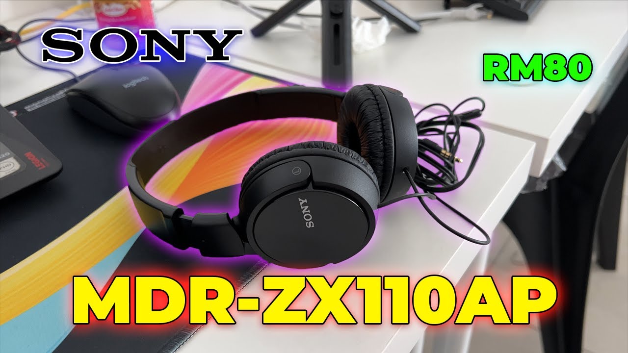 RM 70 !! Sony Headphone MDR-ZX110AP - YouTube