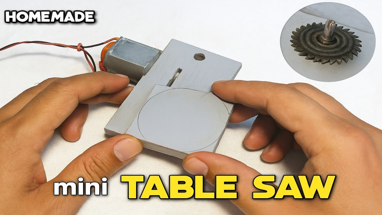 How to make mini table saw,#diy ,#experiment ,#craft - YouTube
