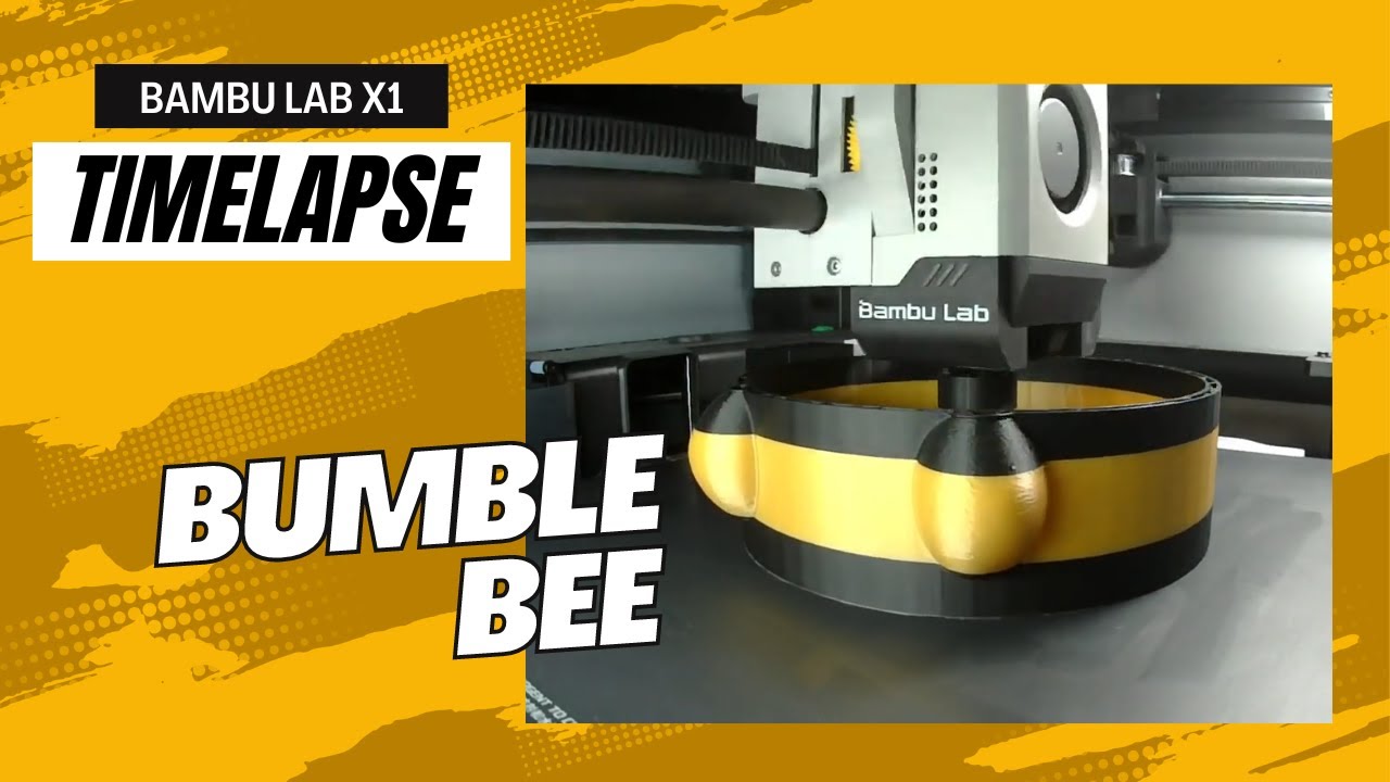 Mesmerizing Bumble Bee Tissue Box 3D Print Timelapse with Bambu Lab X1 ...