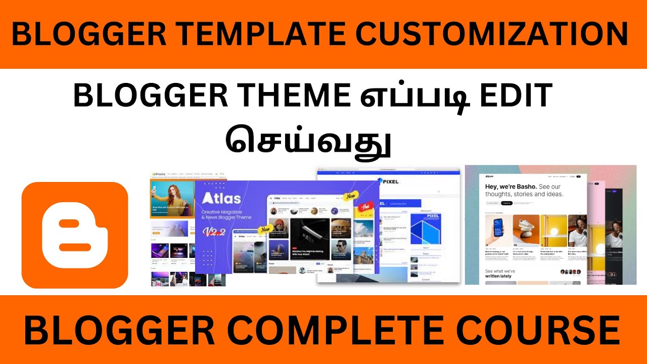 How to customize blogger template in Tamil | Blogger theme customize ...