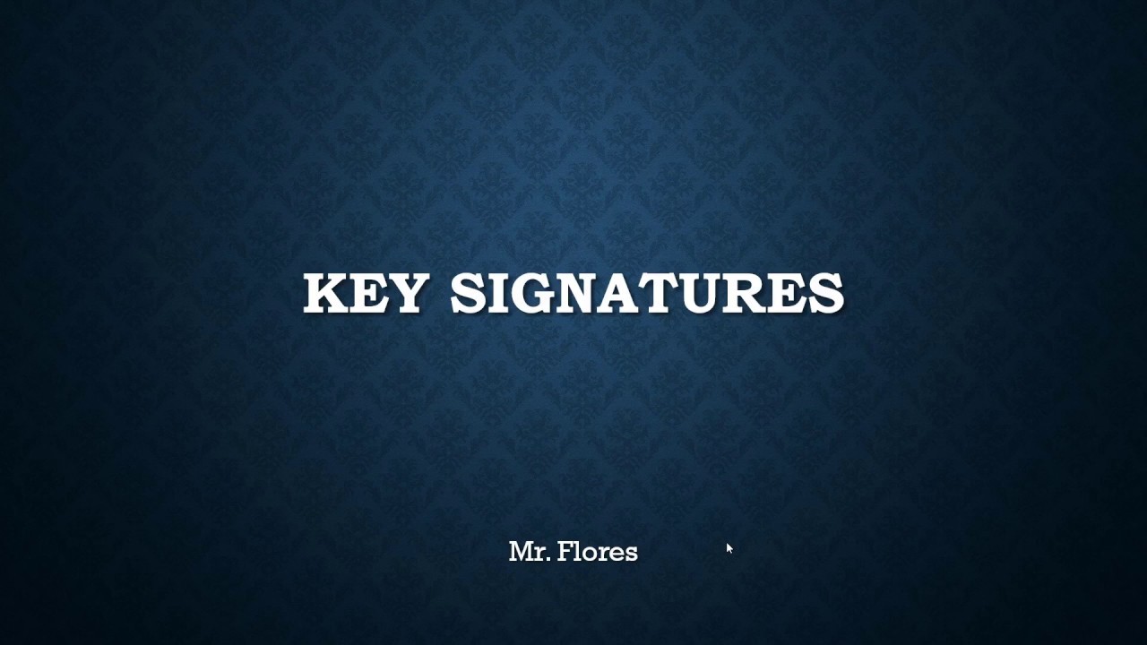 Key Signature Lesson - YouTube